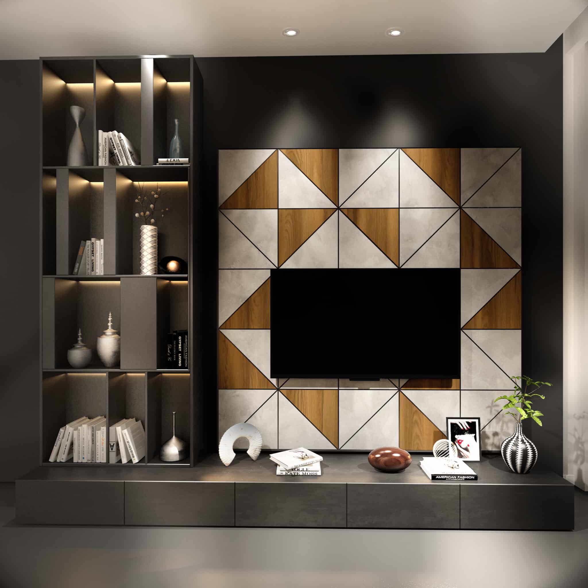 Painéis Decorativos 3D Madeira Escura de Canto | Casadart.pt